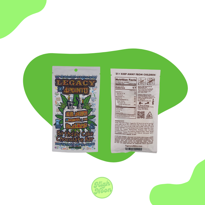 Legacy - Chocolate Bar | High Noon - Top Shelf, Delivered